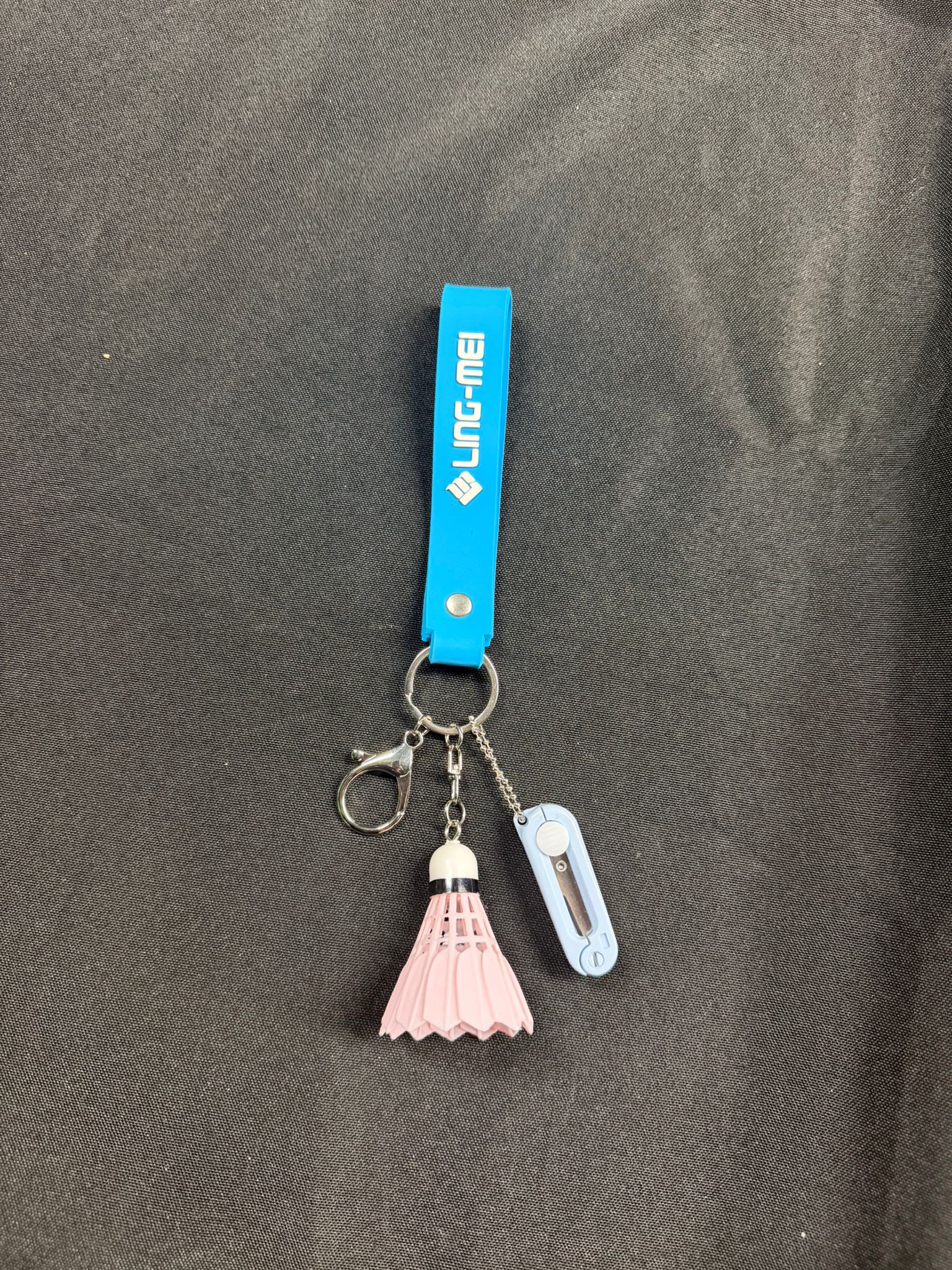 Ling-Mei Shuttlecock Scissors Keychain